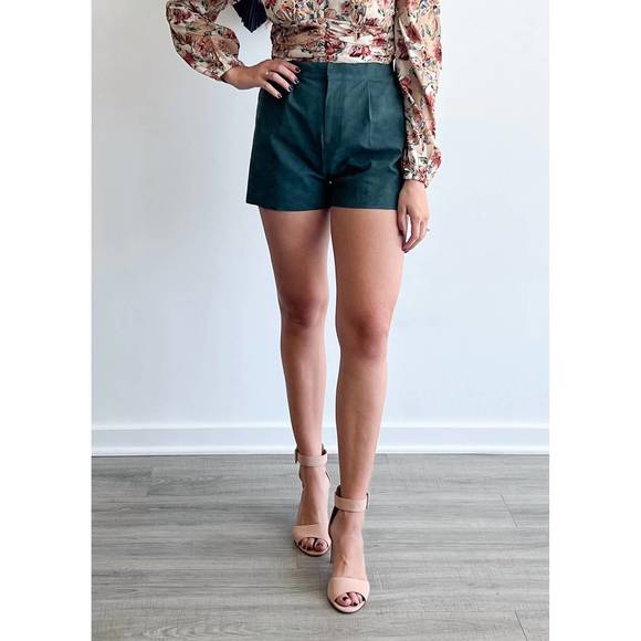 Sage | Shorts | New Sage The Label Check Me Out Vegan Leather Short In ...